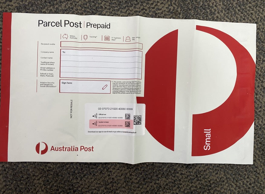 Australia Post Parcel Post Small Satchel – 500 Pack